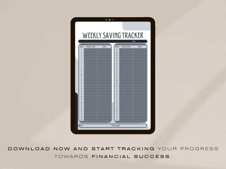 Printable Weekly Savings Planner Track Your Goals, Expenses and ...