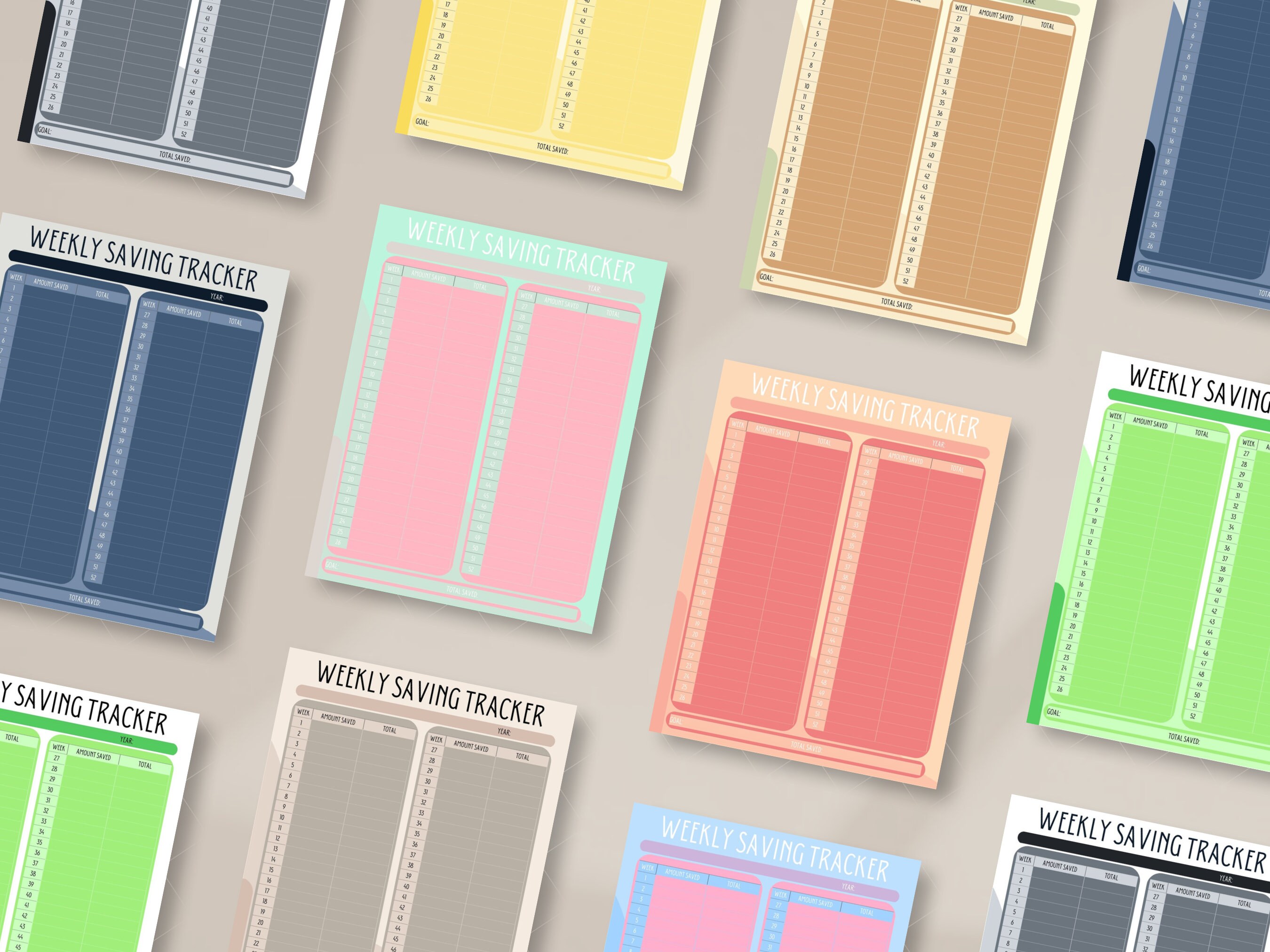 Printable Weekly Savings Planner Track Your Goals, Expenses and ...