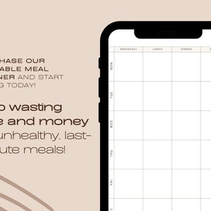 Digital Meal Planner Recipe Template Multiple Colors - Etsy