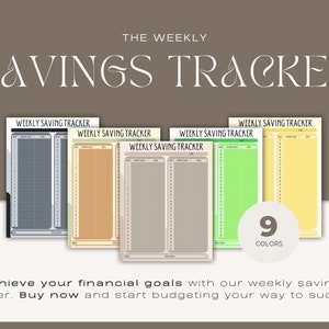 Printable Weekly Savings Planner Track Your Goals, Expenses and ...