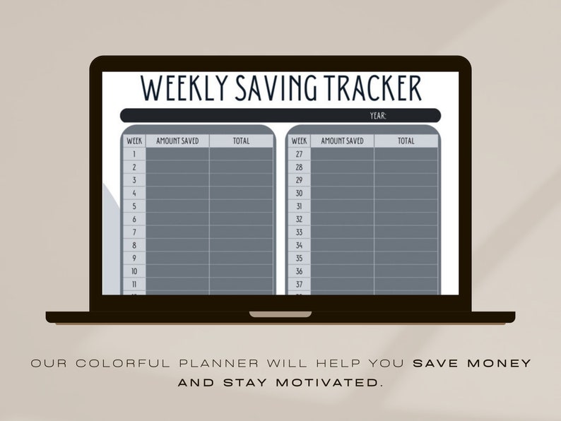 Printable Weekly Savings Planner Track Your Goals, Expenses and ...