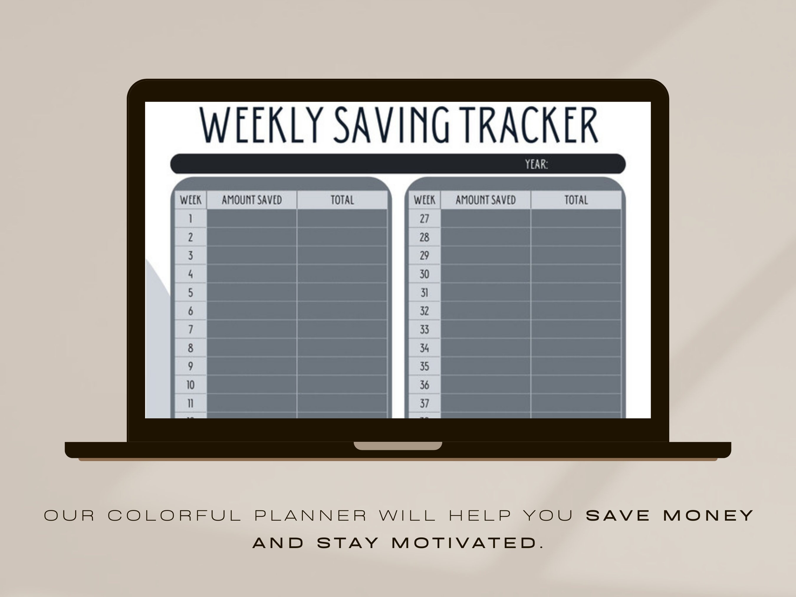 Printable Weekly Savings Planner Track Your Goals, Expenses and ...