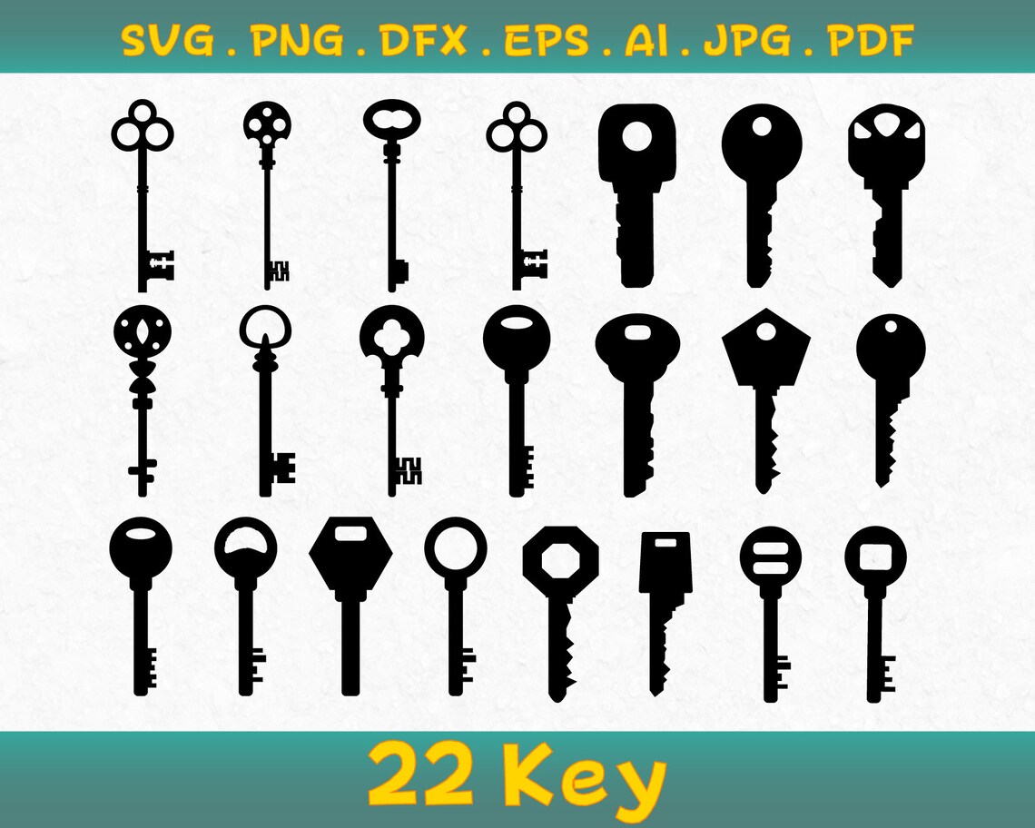 Keys Svg Bundle Keys Png Keys Clipart Keys Vector Keys - Etsy