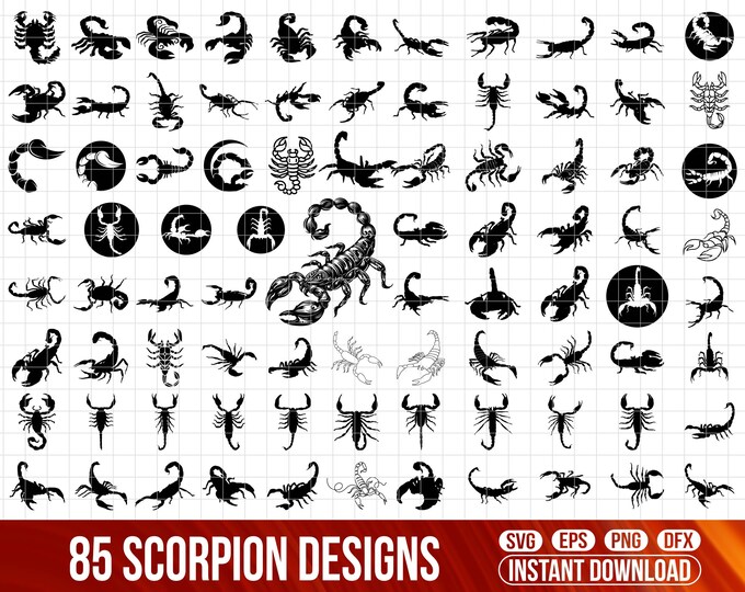 Scorpion SVG, Tribal Scorpion Svg, Clipart, Cut Files for Silhouette ...