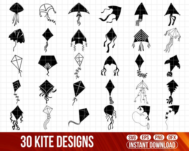 Kite SVG Bundle, Kites SVG, Kite Clipart, Kite Cut Files for Silhouette ...