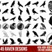 45 Raven SVG Bundle, Crow Svg, Raven PNG Bundle, Raven Clipart, Raven ...