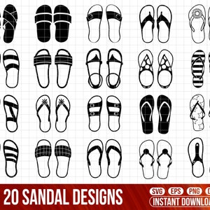 Sandal Svg Bundle, Sandal Svg, Fashion Svg, Sandal Clip Art, Sandal ...