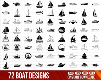 Boat SVG Bundle, Sail Boat Svg, Ship Svg, Cruise Ship Svg, Boat PNG ...