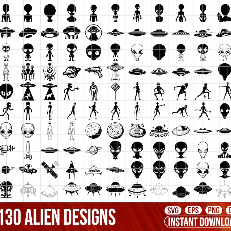 Alien Svg - Etsy