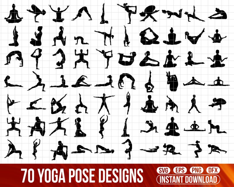Yoga Pose Svg Bundle, Yoga Poses Png, Yoga Pose Clipart, Yoga Pose ...