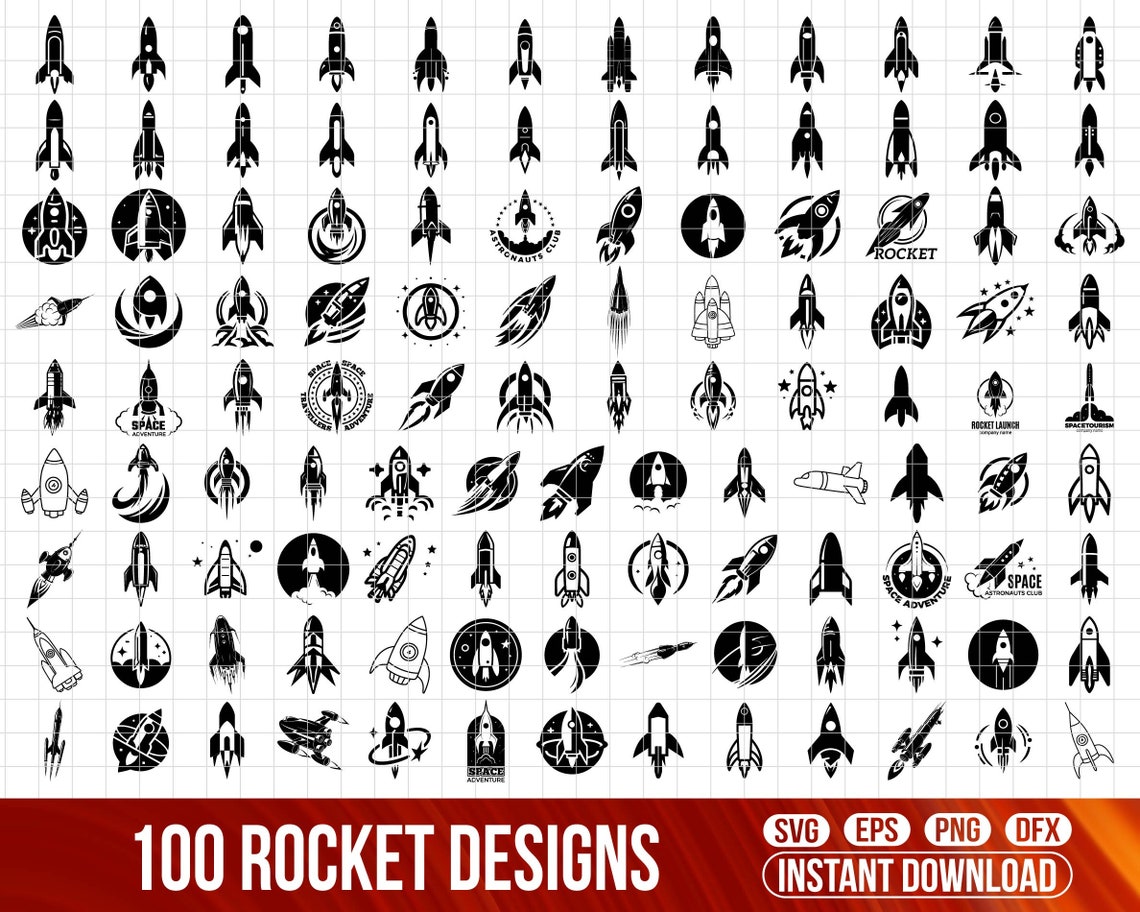 Rocket SVG Bundle, Rocket Eps, Rocket Dxf, Rocket Png, , Rocket Vector ...
