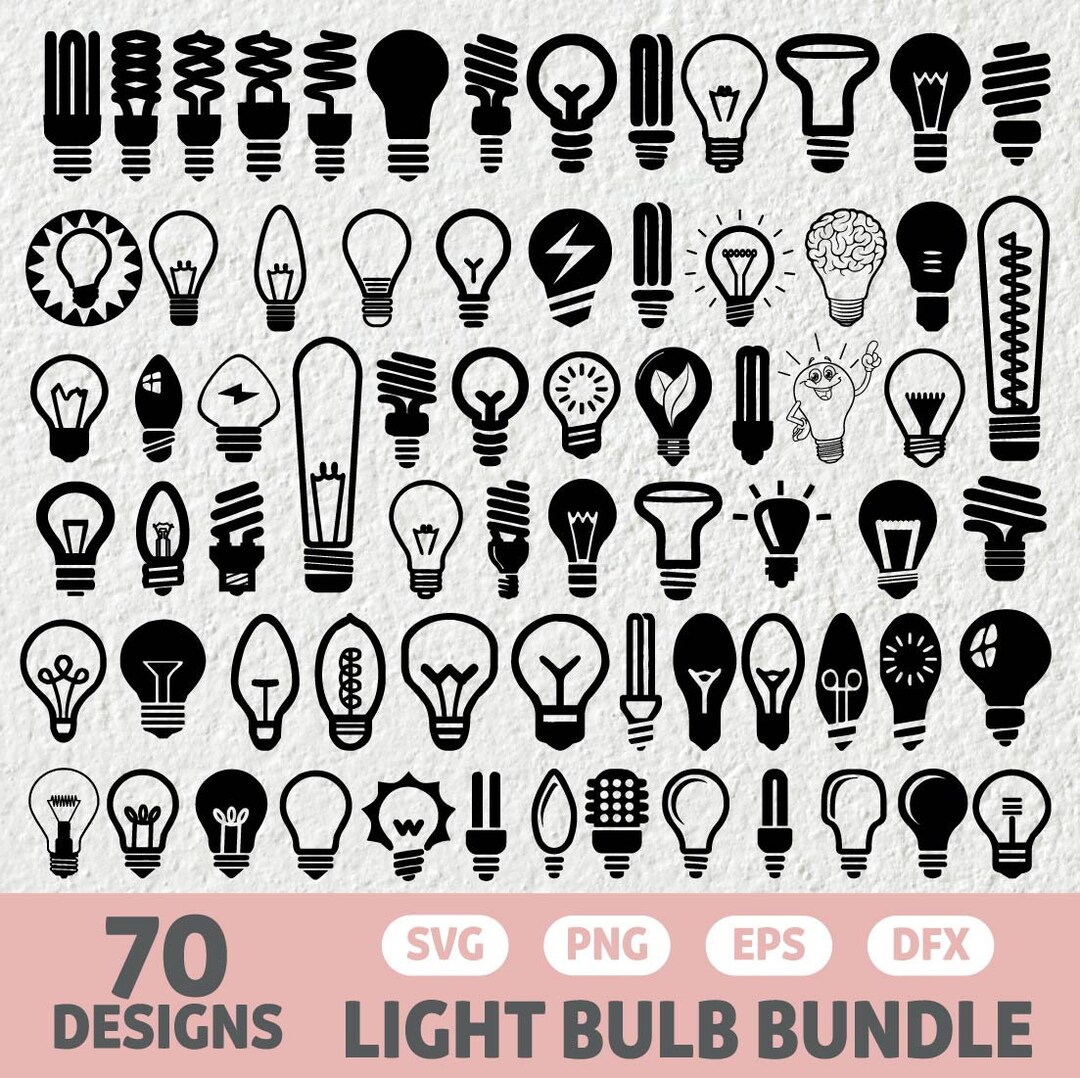 Light Bulb Svg,light Bulb Svg, Bulb Svg, Light Bulb Clipart, Cut Files ...