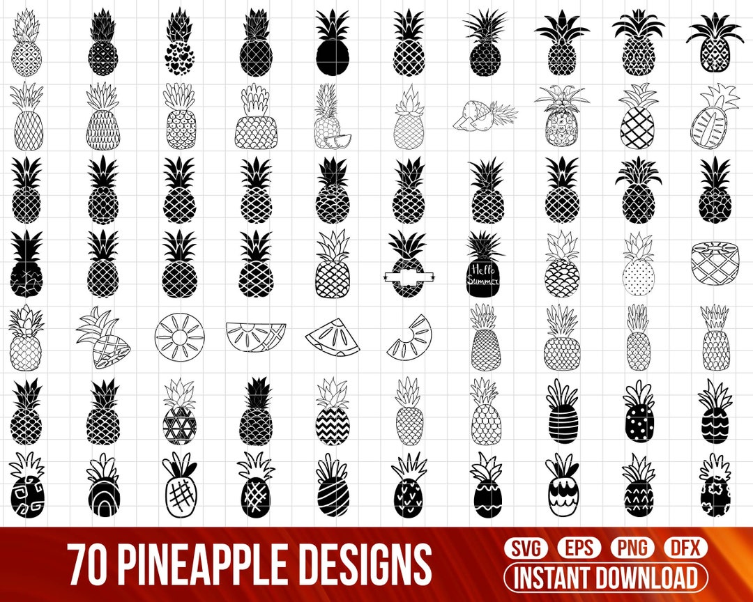 Pineapple SVG Bundle, Pineapple PNG , Pineapple Clipart, Fruit Svg ...