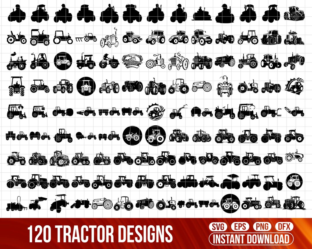 Tractor SVG Bundle, Tractor Dfx, Tractor PNG , Tractor Clipart, Tractor ...