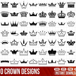 Crown SVG Bundle, Crown Svg, Crown Clipart, Crown SVG Silhouette Cut ...