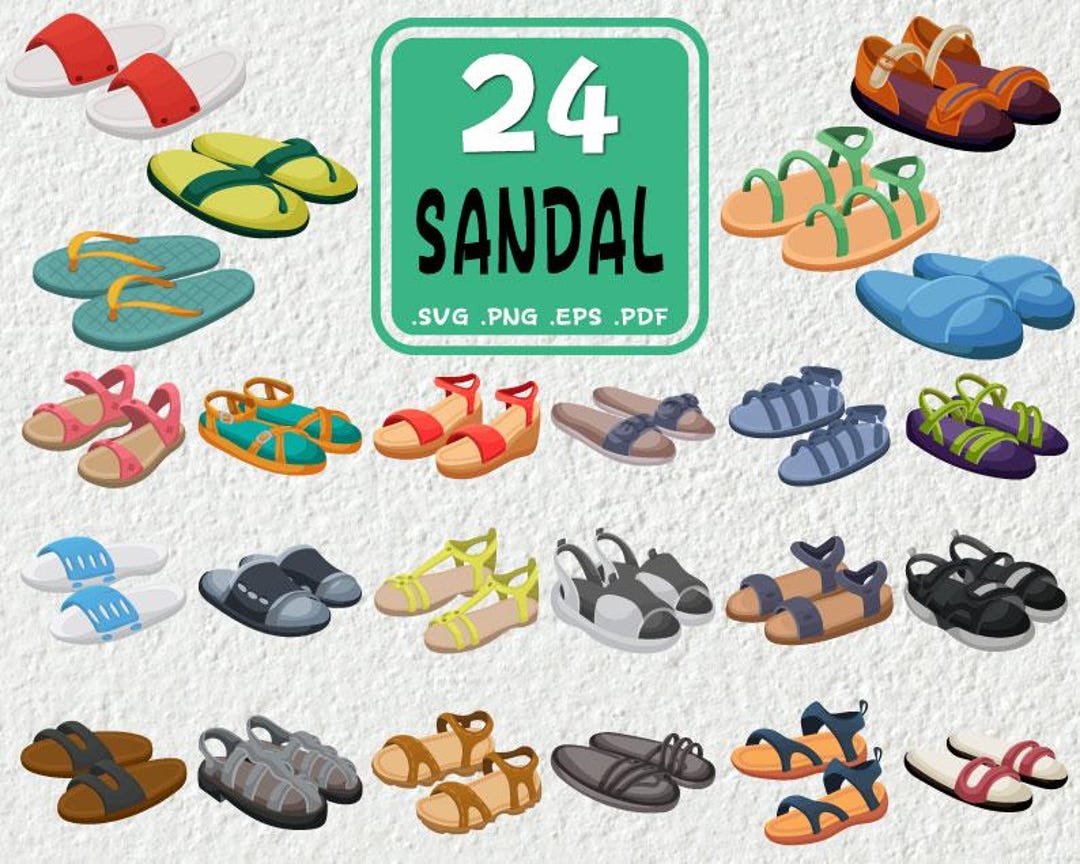 Sandal Svg Bundle, Sandal Svg, Fashion Svg, Sandal Clip Art, Sandal ...