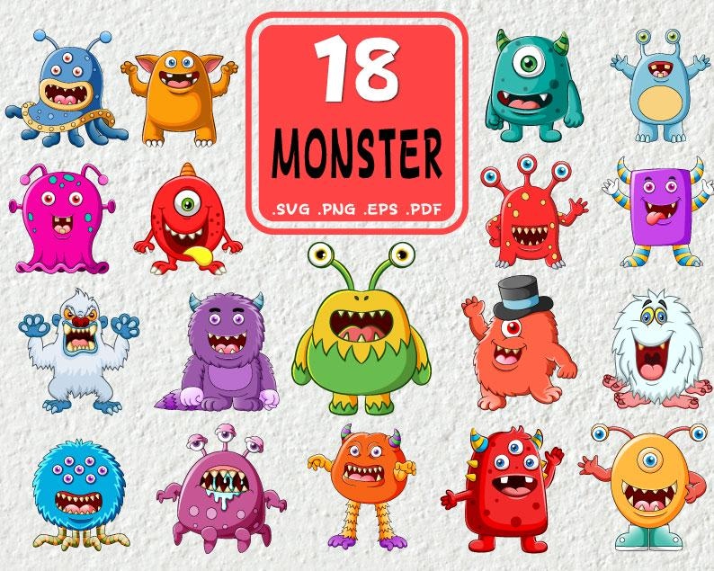 Monster SVG Bundle ,cute Monster Svg,monsters Svg,cute Monster Svg ...