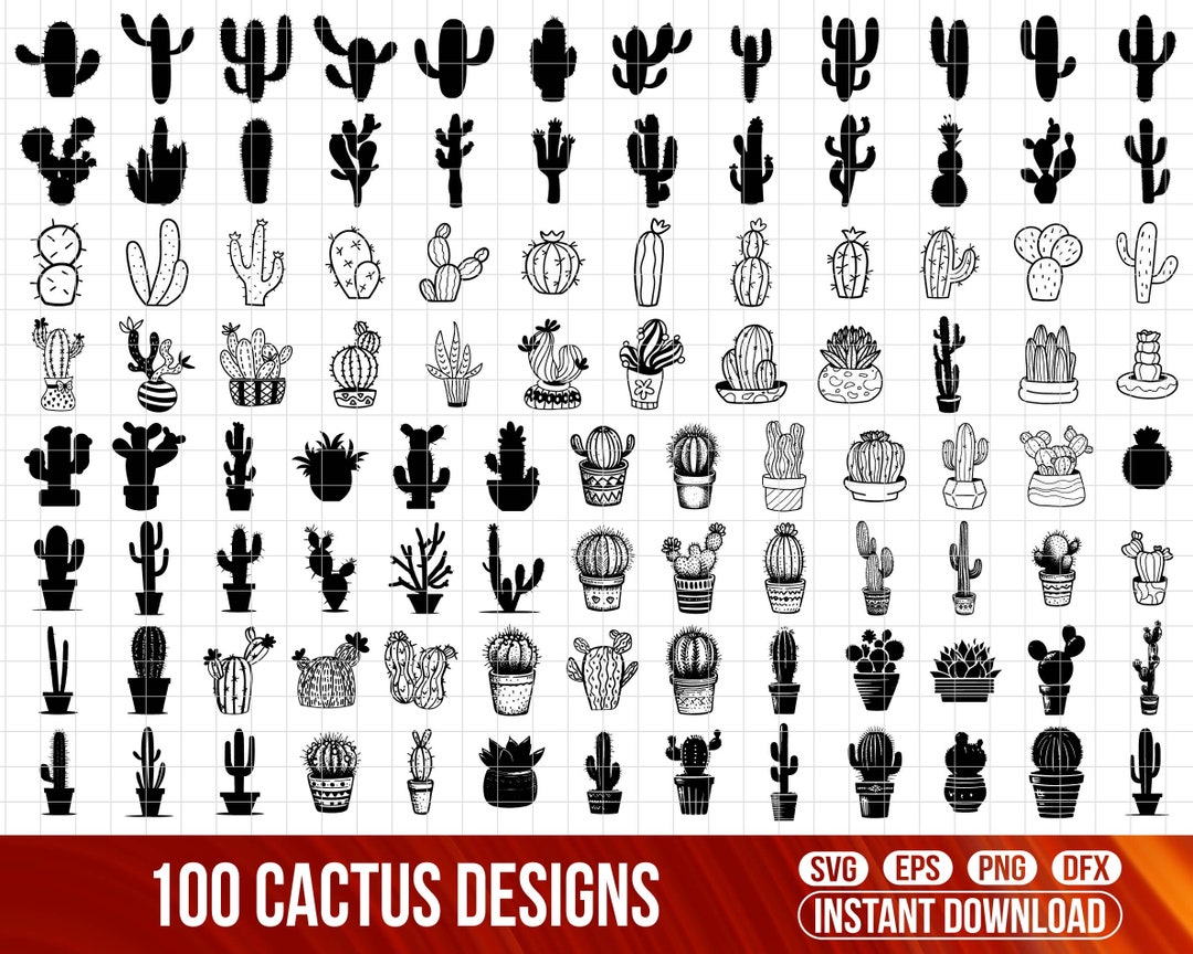 Cactus SVG Bundle, Cactus PNG, Cactus Clipart, Cactus Svg, Cactus ...