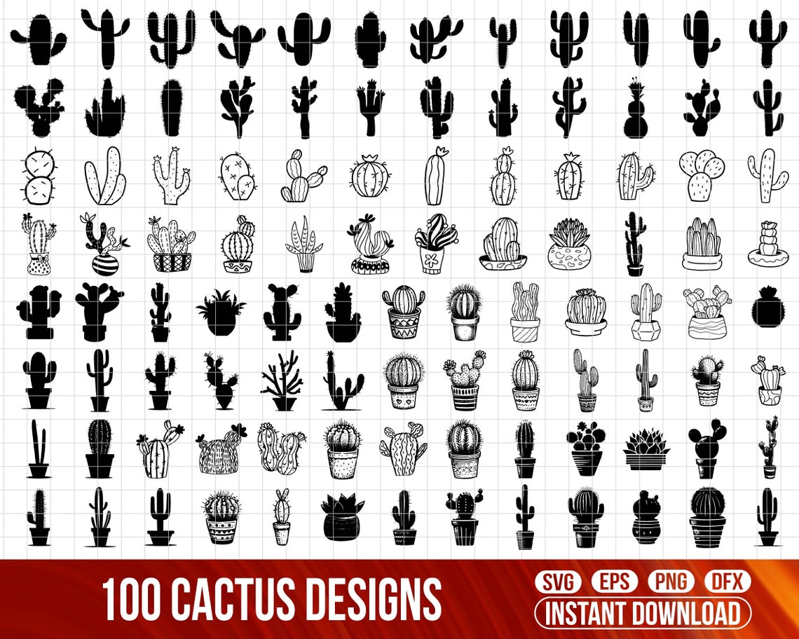 Cactus SVG Bundle, Cactus PNG, Cactus Clipart, Cactus Svg, Cactus ...
