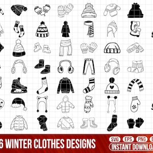 Winter Clothing Svg, Winter Clothes Clipart, Men Clothes Svg,sweater ...