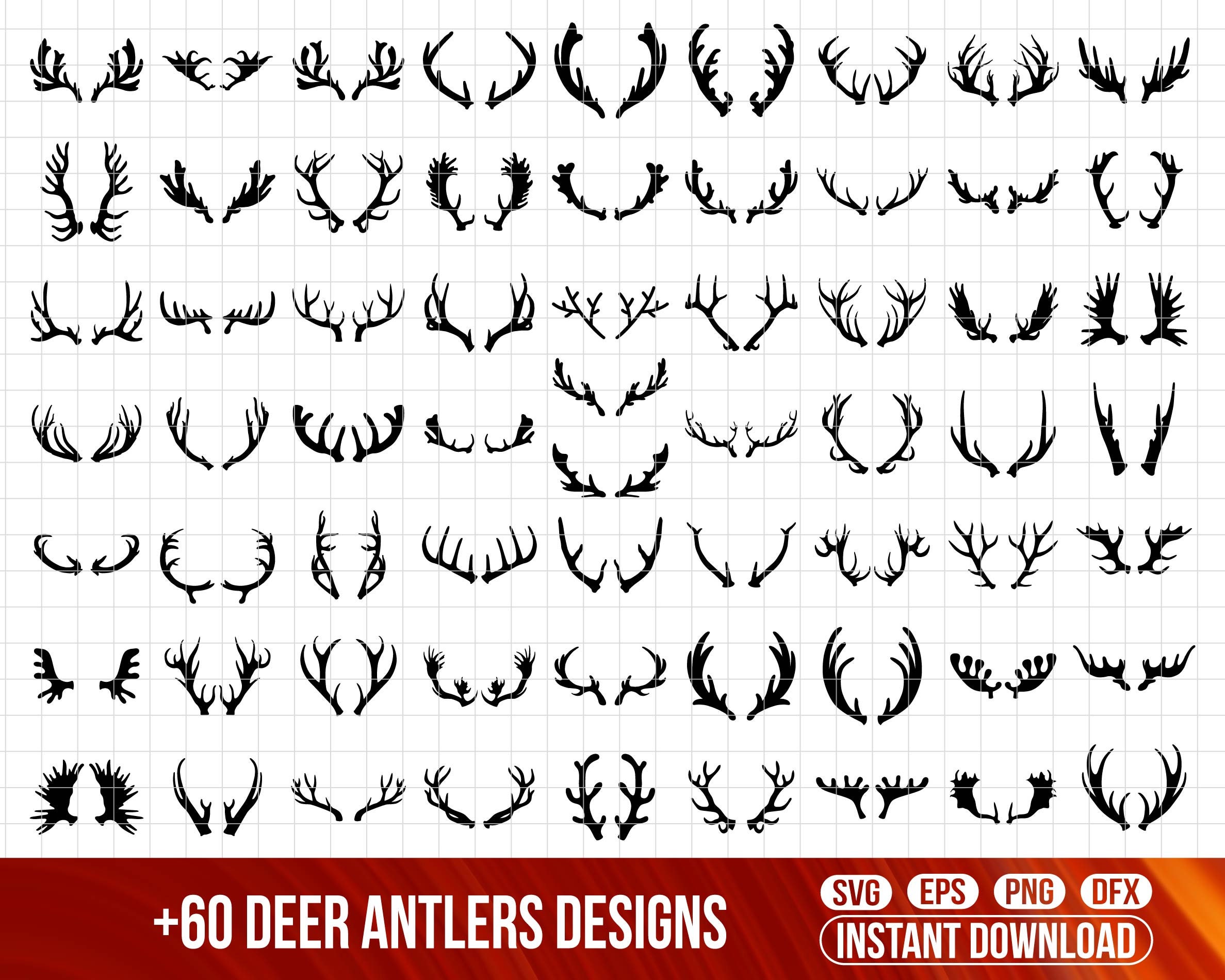 Deer Antlers Svg Deer Antlers Png Deer Horns Svg Deer Antlers