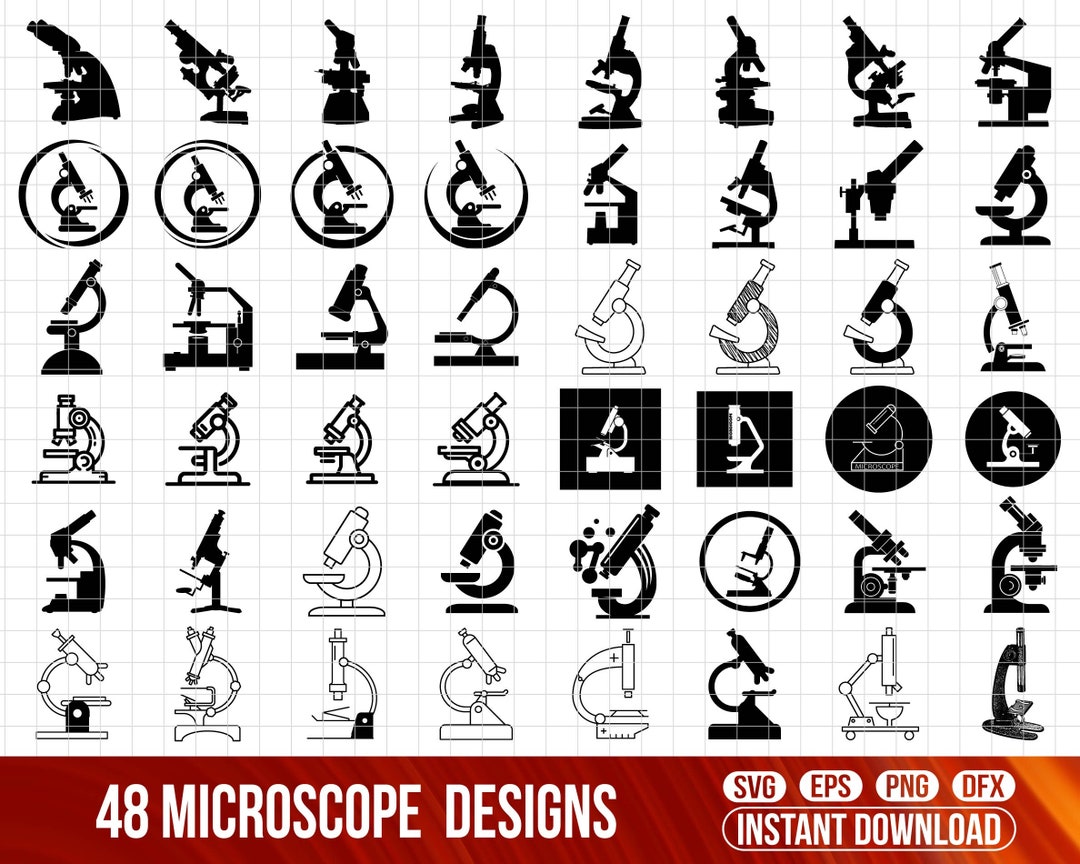 Microscope SVG Bundle, Labaratory Svg, Microscope Clipart, Microscope ...