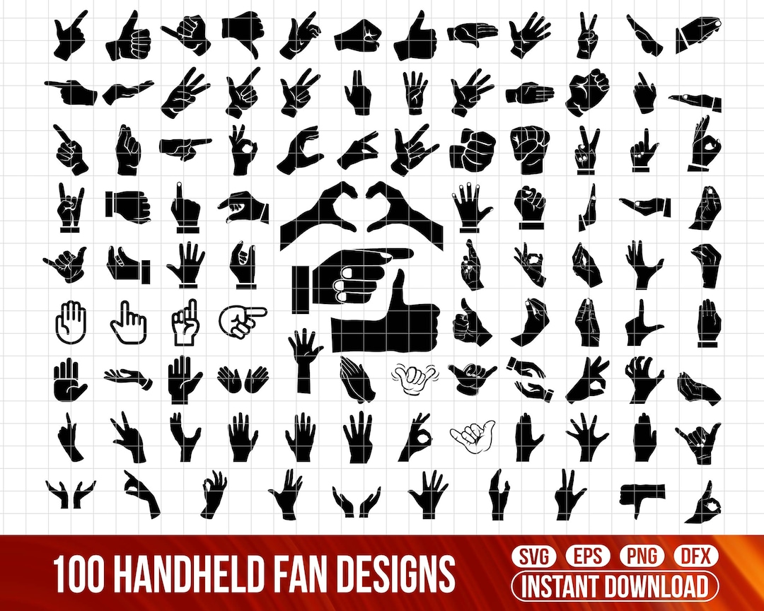 Hand Sign SVG Bundle, Hand Right Sign, Ok Sign, Peace Hand Sign, V Sign ...