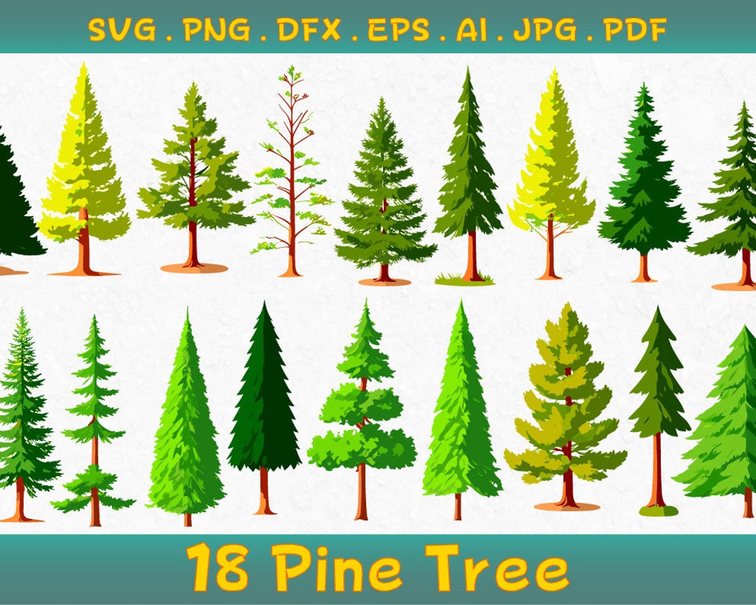 Pine Tree SVG Bundle Pine Tree SVG Spruce Svg Pine Tree - Etsy