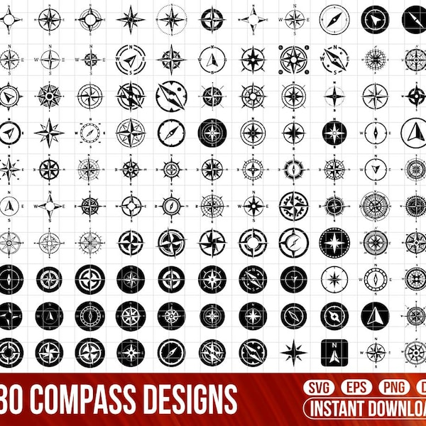 Compass Rose Design - Etsy