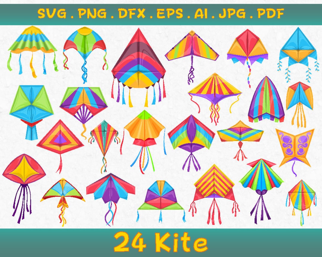Kite SVG Bundle Kites SVG Kite Clipart Kite Cut Files for - Etsy