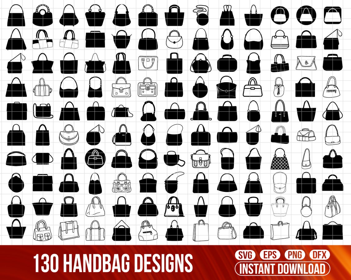 Handbag SVG, Handbag PNG, Handbag Clipart, Purse SVG Cut Files Cricut ...