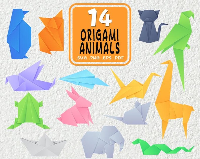Pájaro de origami azul 2D - Clipart (Descarga digital PNG) - Etsy México