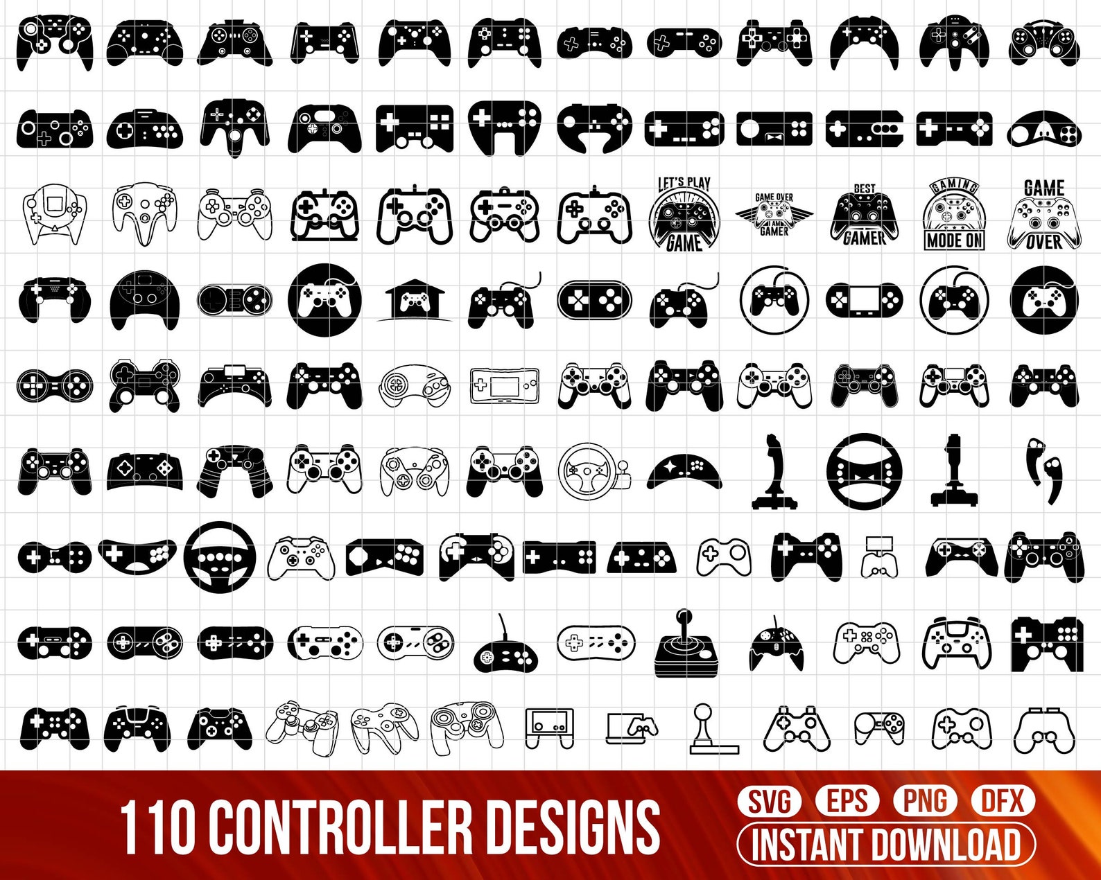 Game Controller SVG Bundle, Game Controller PNG, Game Controller ...