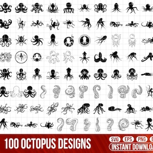 Octopus SVG Bundle, Octopus PNG , Octopus Clipart, Octopus Clipart ...