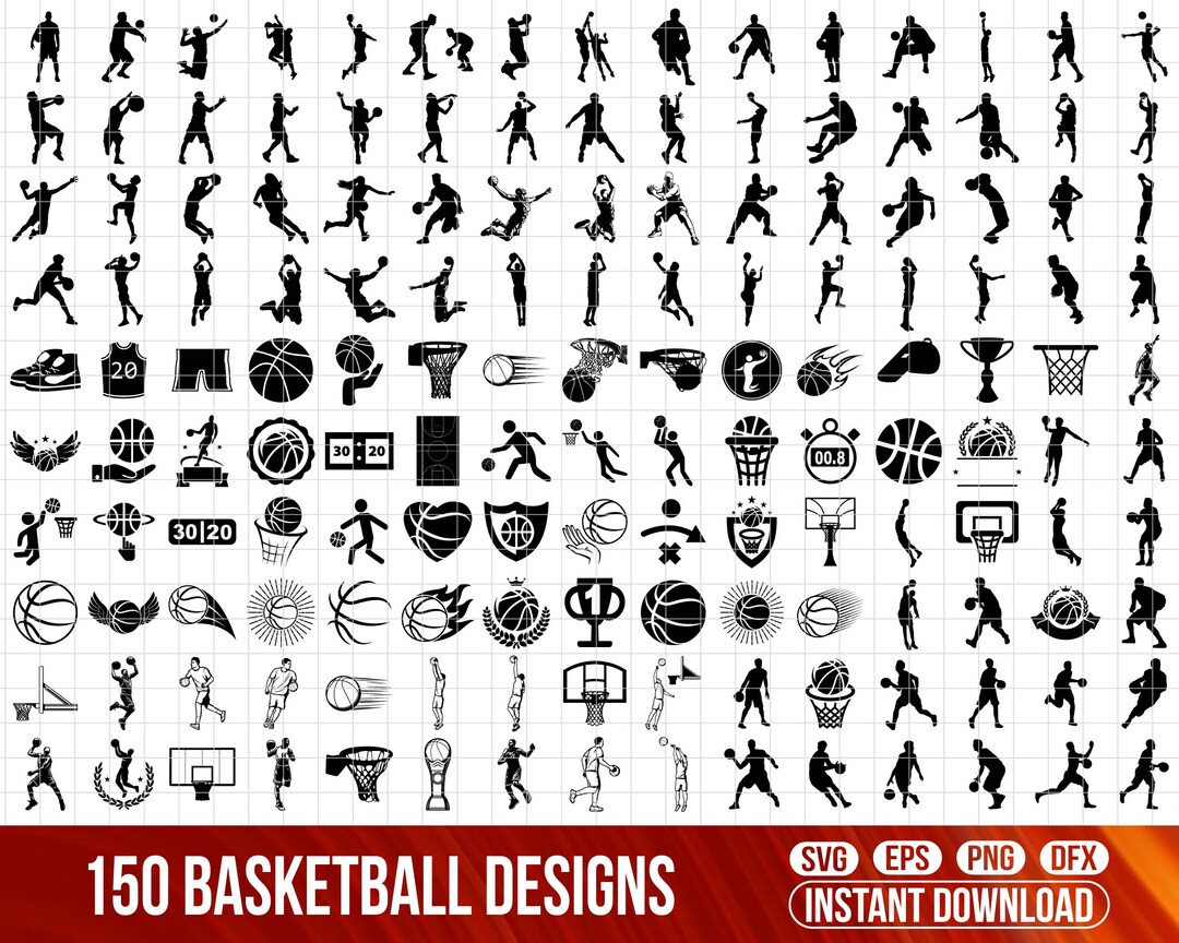 Basketball Svg Bundle, Silhouette Sport Basketball, Ball SVG ...