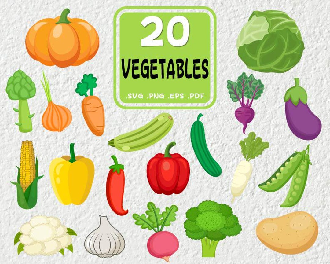 Vegetable SVG Bundle, Vegetables SVG, Vegetable Clip Art, Vegetable ...