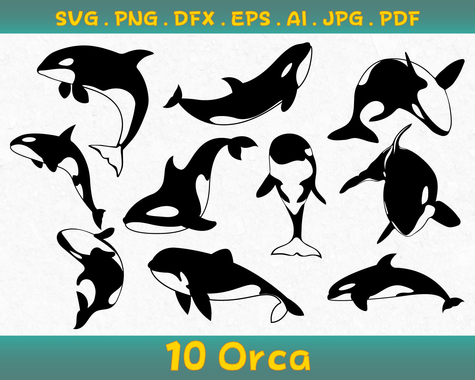 10 Orca SVG Orca SVG for Cricut Orca Png Orca Vector - Etsy UK