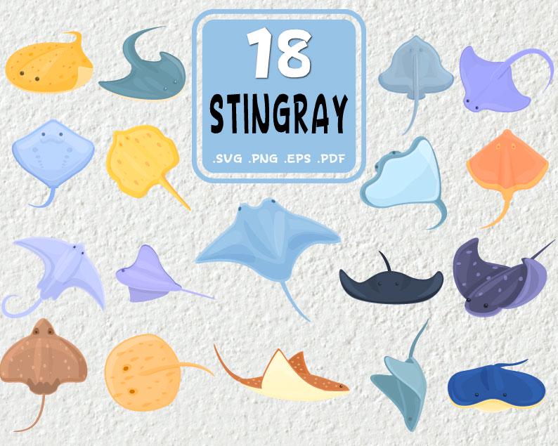Ray Fish Svg, SVG Files for Cricut, Stingray SVG Bundle, Fish Svg, Sea ...
