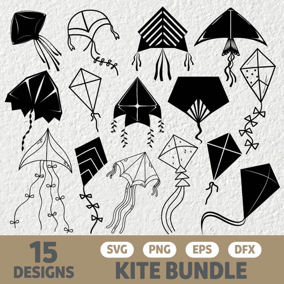 Kite SVG Bundle, Kites SVG, Kite Clipart, Kite Cut Files for Silhouette ...