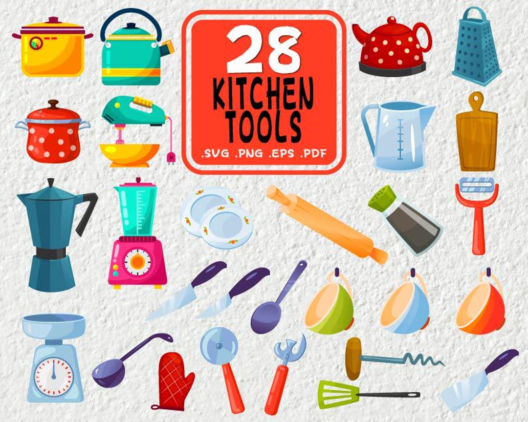 Kitchen Tools SVG, Cooking Utensils Clipart (digital Download) - Etsy