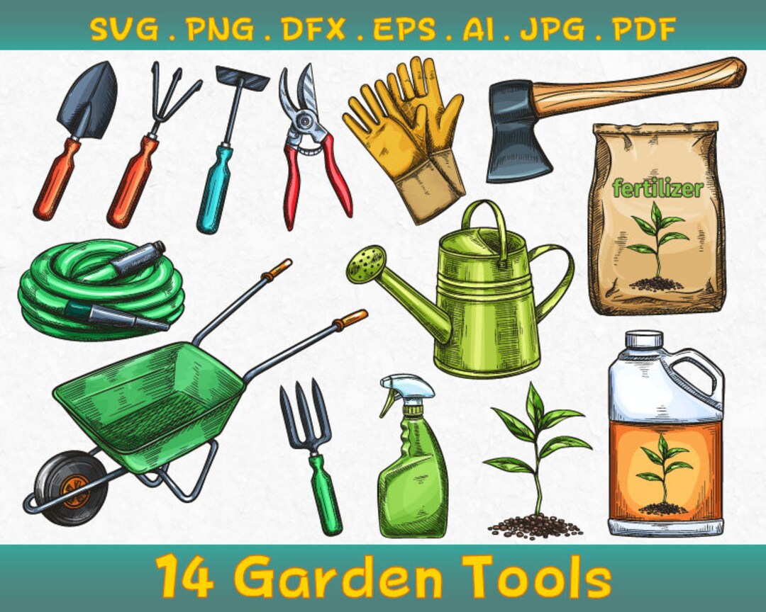 Garden Tools Svggarden Tools SVG Gardening Gardening Trowel - Etsy