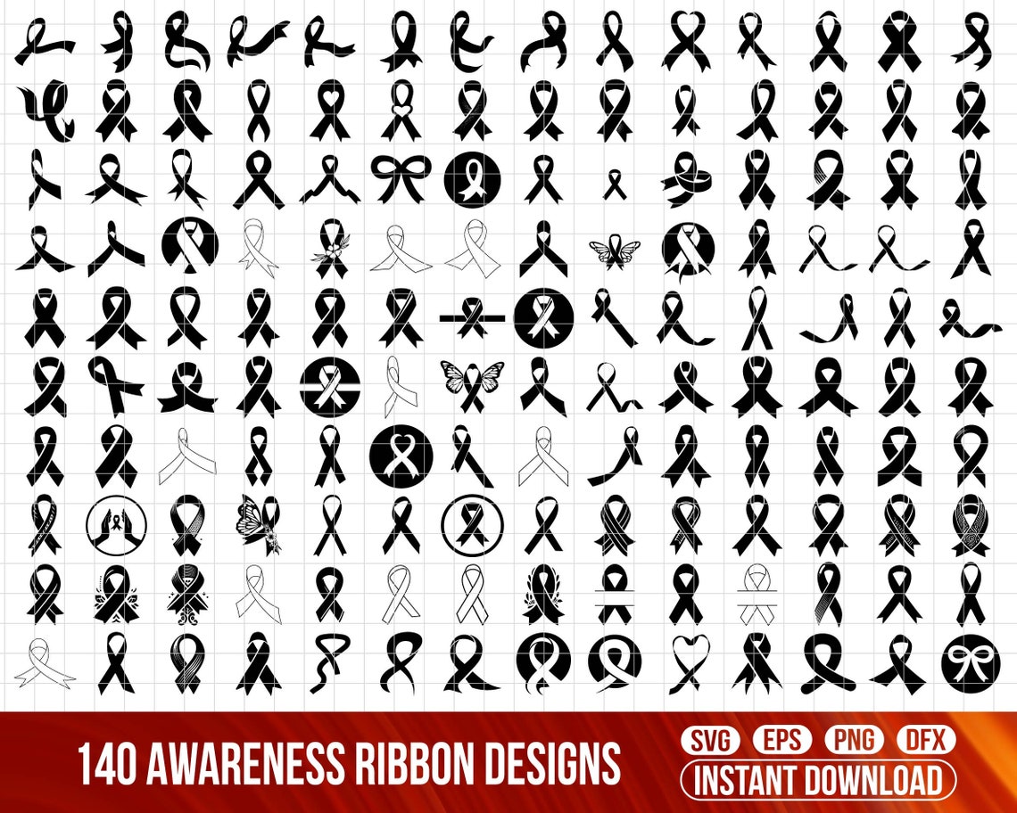 Awareness Ribbon SVG, Cancer Ribbon Svg, Breast Cancer SVG, Cancer ...