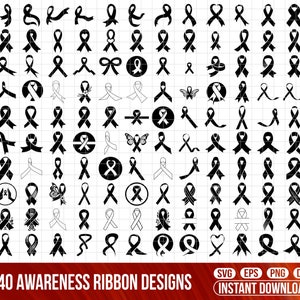 Awareness Ribbon SVG, Cancer Ribbon Svg, Breast Cancer SVG, Cancer ...