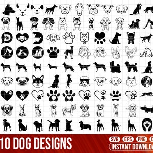 Dog SVG Bundle, Dog PNG Bundle, Dog Clipart, Dog SVG Cut Files for ...