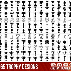 165 Trophy SVG Bundle, Trophy PNG Bundle, Trophy Clipart, Trophy SVG ...