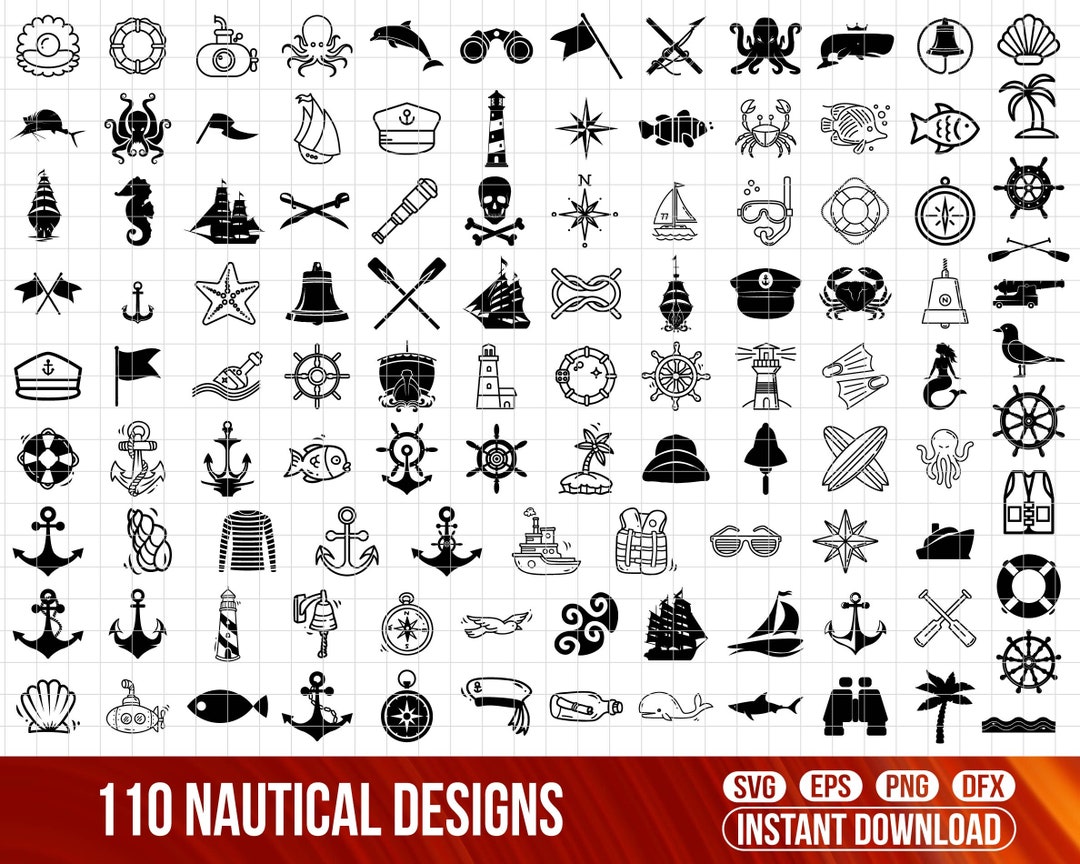 Nautical SVG Bundle, Nautical Svg, Nautical Clipart, Nautical SVG Cut ...