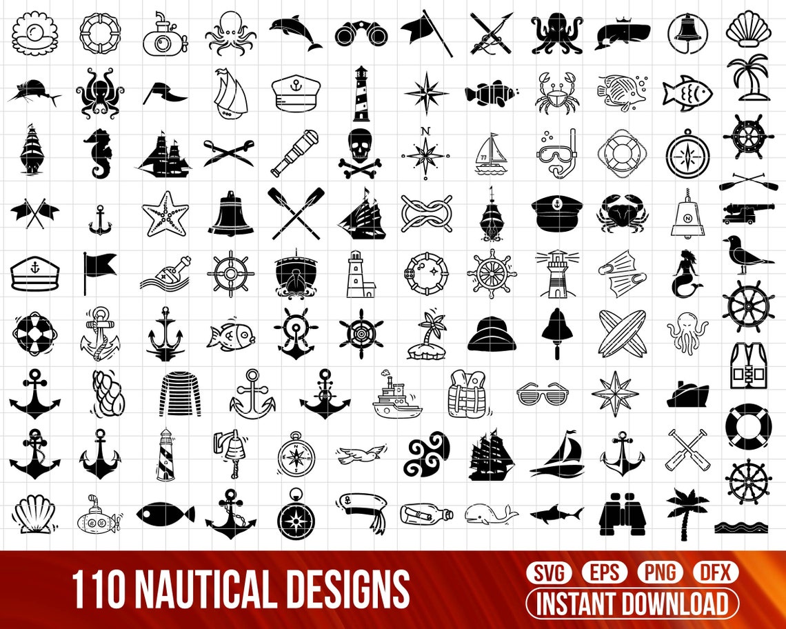 Nautical SVG Bundle, Nautical Svg, Nautical Clipart, Nautical SVG Cut ...
