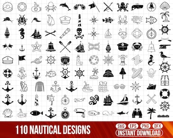 Nautical Svg Bundle, Nautical Cut Files for Cricut, Captain Hat Svg ...