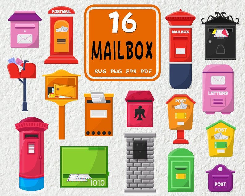 Mailbox Svg Bundle, Mail Box Svg, Mailbox Clipart, Box for Mail Svg ...
