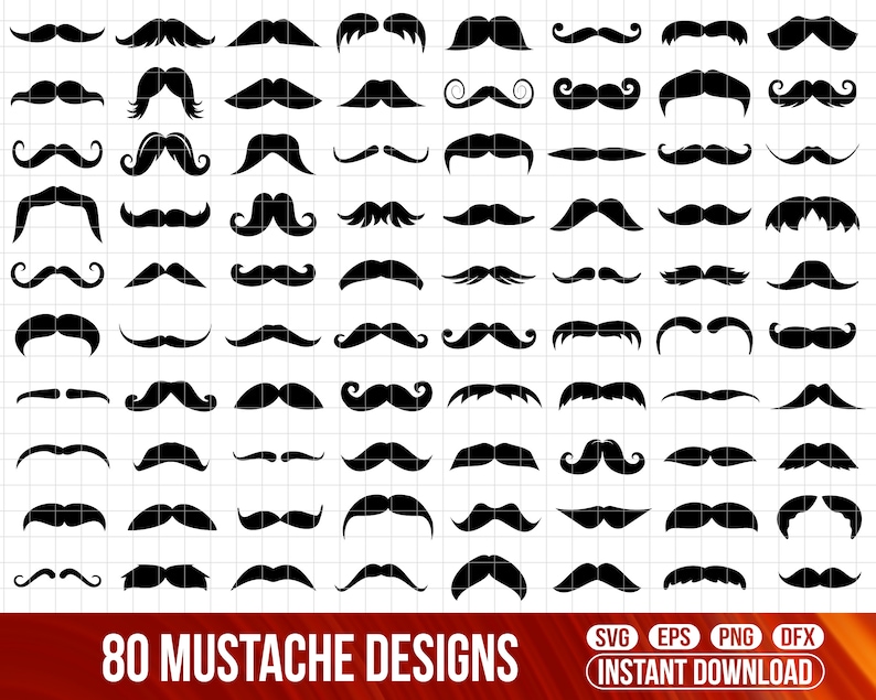 Mustache Svg Bundle, Mustache Clipart, Mustache Svg, Mustache ...